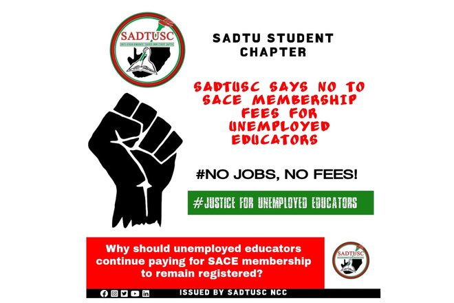 “No Jobs, No Fees: Petition to waive SACE membership fees for ...